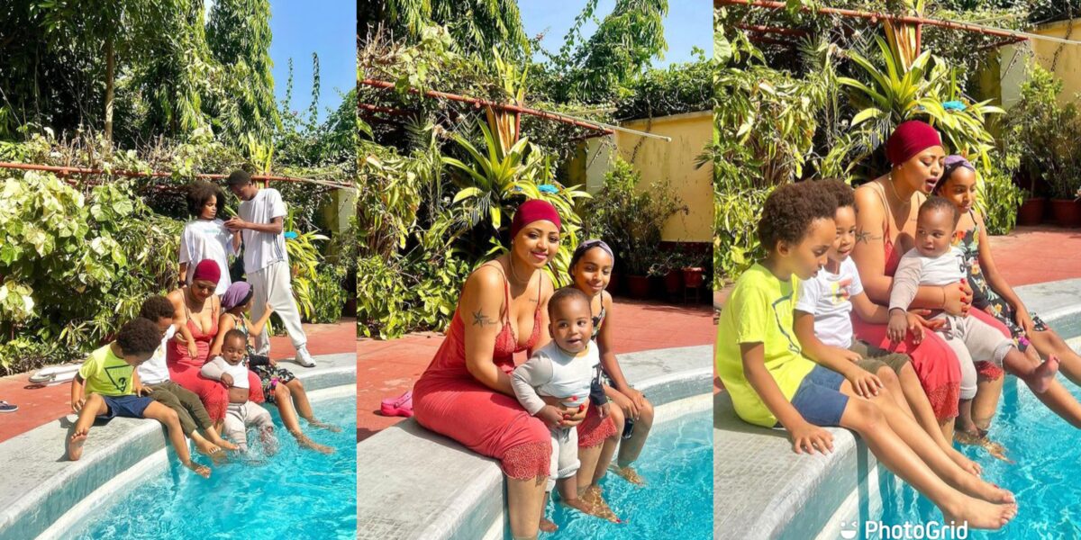 Regina Daniels Shares Heartwarming Moment with Children, Stepchildren - Daybreak, Politics ...