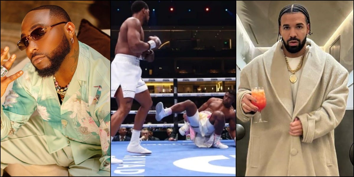Davido teases Drake as he loses $615,000 bet on Francis Ngannou who was ...
